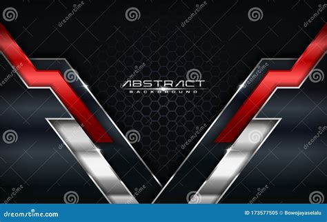 Modern Futuristic Background Vector On Layer Red With Dark Navy And Shadow Black Space With