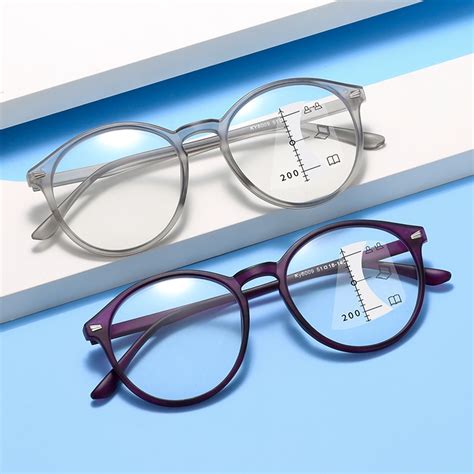 100°~400°】 New Tr90 Progressive Multi Focus Anti Blue Light Presbyopia