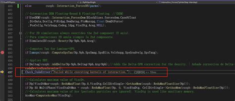 Debug Error Failed While Executing Kernels Of Interaction
