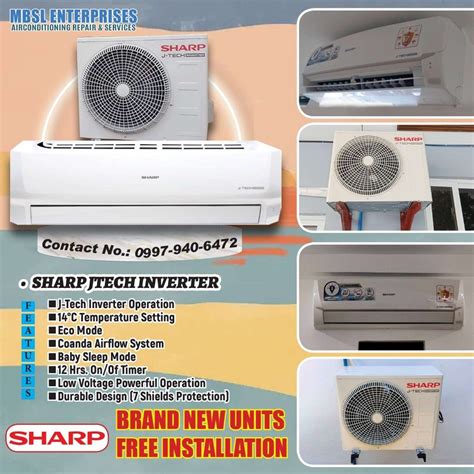 Sharp J Tech Inverter Split Type With Free Installation Tv And Home