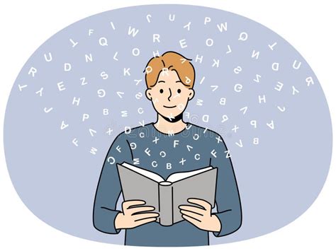 Polyglot Man Reads Book With Dictionary And Learns New Language