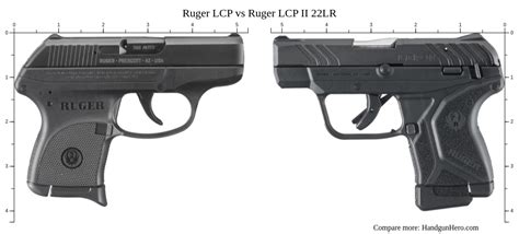Ruger LCP Vs Ruger LCP II LR Size Comparison Handgun Hero