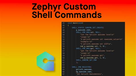how to add custom shell commands in zephyr golioth