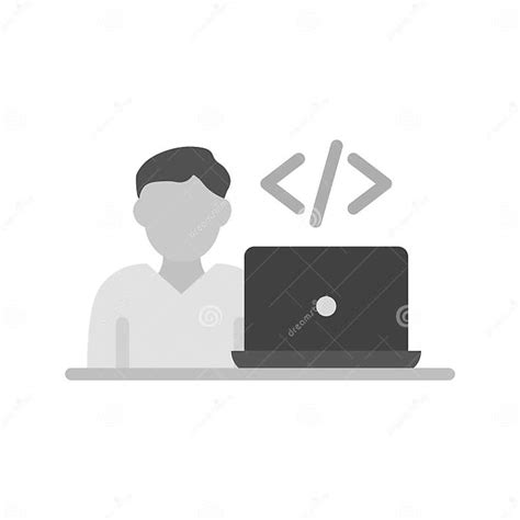 Software Developer Icon Vector Image Stock Vector Illustration Of