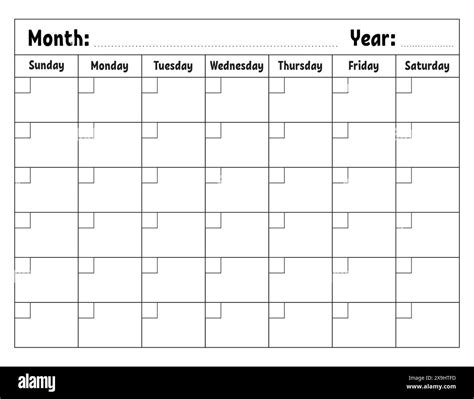 Downloadable 30 Day Calendar Template For Easy Planning