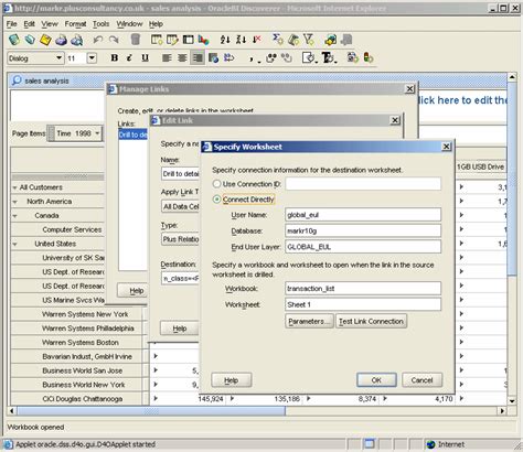 Drilling From Olap To Relational Workbooks Using Discoverer 1012