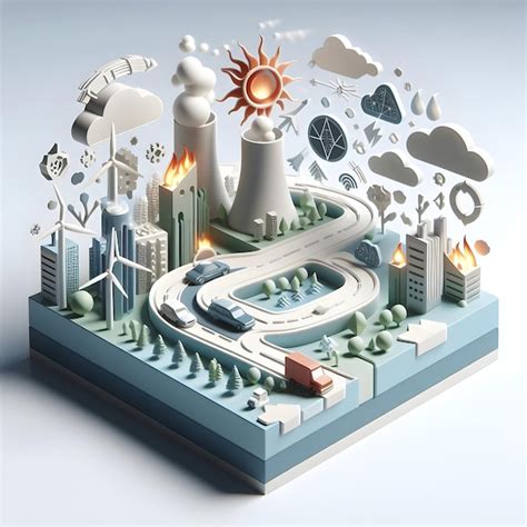 Premium Photo 3d Flat Icon Climate Action Plan Concept A Strategic