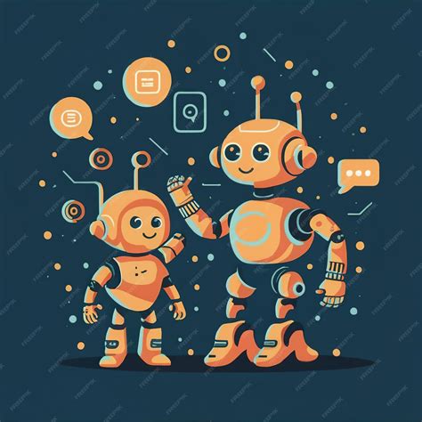 Premium Vector 2d Vector Illustration Artificial Intelligence And The Human Robot Mind