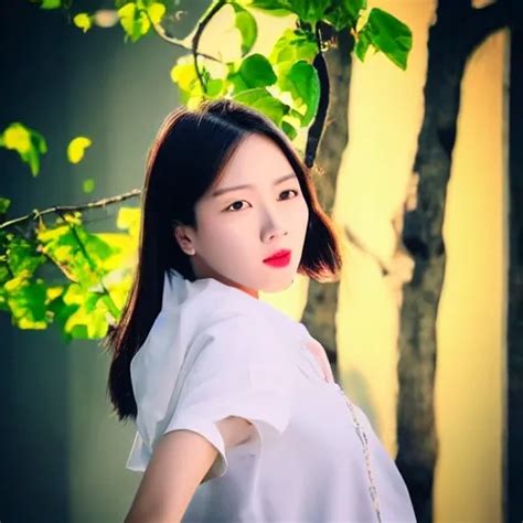 漂亮，亚洲，女孩，站在阳光下，摄影 Photography Natural Light Unreal，sunshine