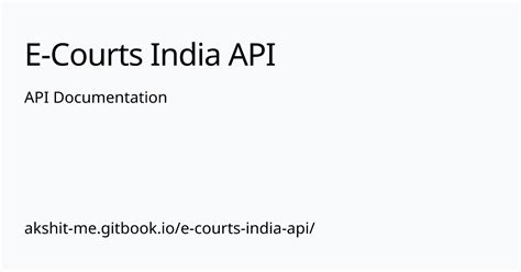 Api Documentation E Courts India Api