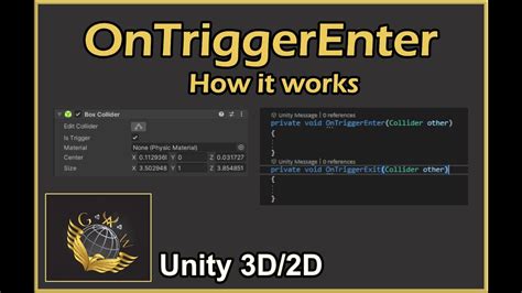 unity ontriggerenter how to use it and how it works youtube