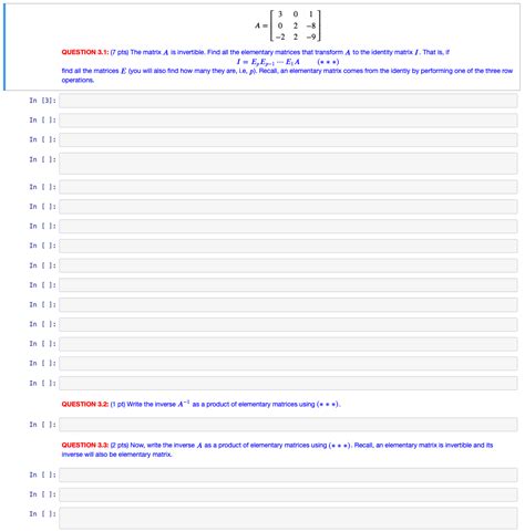 Solved A⎣⎡30−20221−8−9⎦⎤ Question 31 7 Pts The Matrix A