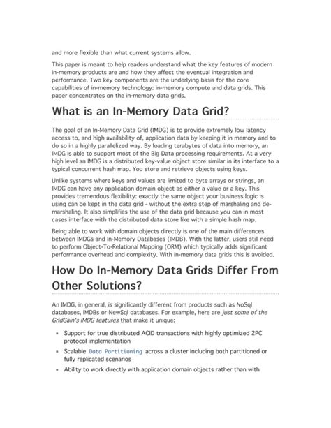 In Memory Data Grids Explained Pdf