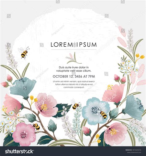 결혼식 기념일 생일 파티를 위한 아름다운 스톡 벡터로열티 프리 1819425416 Shutterstock