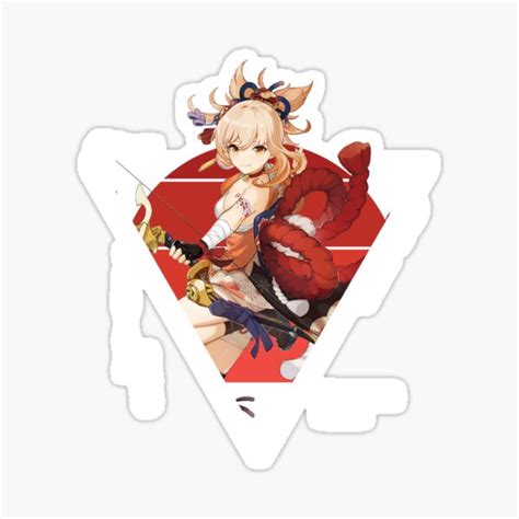 Yoimiya Genshin Impact Sticker For Sale By B Love Redbubble
