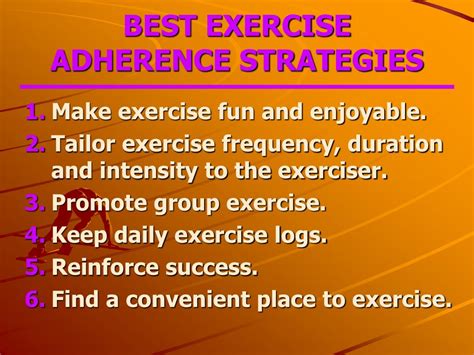PPT EXERCISE ADHERENCE PowerPoint Presentation Free Download ID 6648333