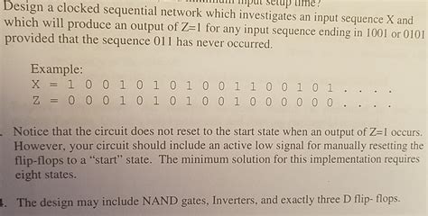 Solved Design A Clocked Sequential Network Which