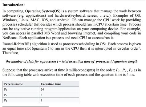 Solved Introduction In Computing Operating Systemos Is A