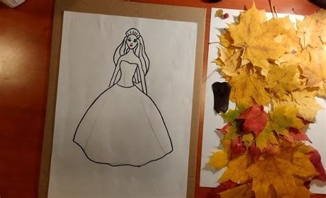 девушки в платье из листьев шаблоны для аппликаций