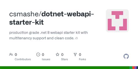 Github Csmashedotnet Webapi Starter Kit Production Grade Net 8 Webapi Starter Kit With