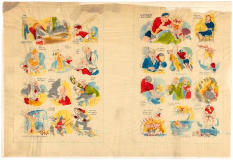 Hakes Smitty And Captain Future Prototype Model Sheet Original Art