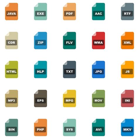 Premium Vector File Format Icons