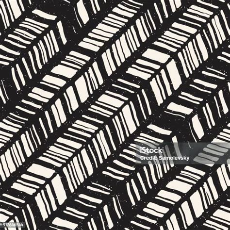 벡터 원활한 Freehand 패턴입니다 낙서 흑백 인쇄 손으로 그린 쉐 브 론 텍스처입니다 트렌디한 그래픽 디자인입니다 0명에 대한 스톡 벡터 아트 및 기타 이미지 Istock