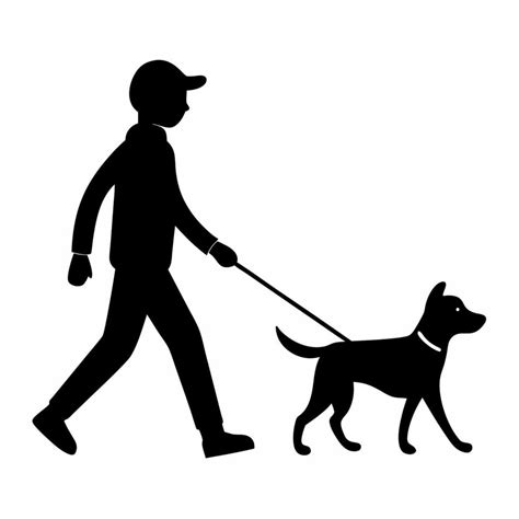 Silueta De Perro Caminando Vector