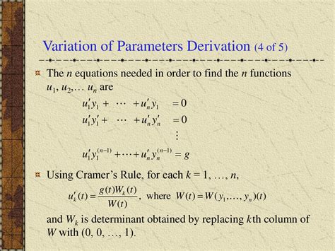 Ch 44 Variation Of Parameters Ppt Download