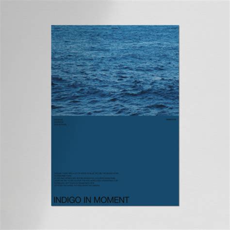 [니어나우] Indigo In Moment 파도 바다 윤슬 감성 포스터 친환경 재생지 인테리어 포스터 단길