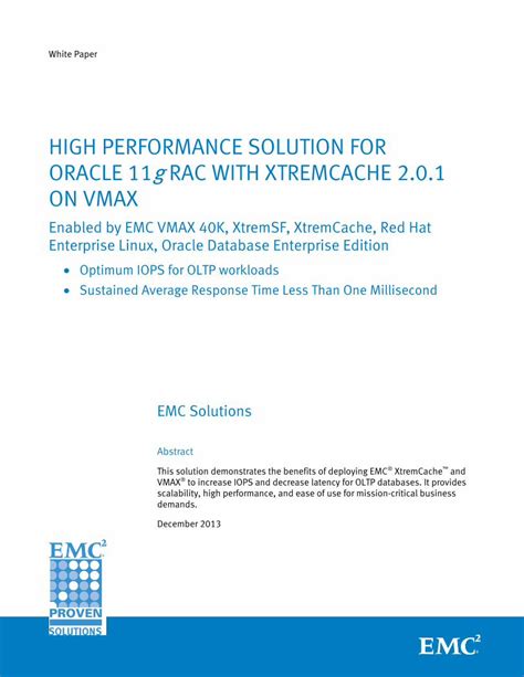 Pdf High Performance Solution For Oracle 11g Rac With · High Performance Solution For