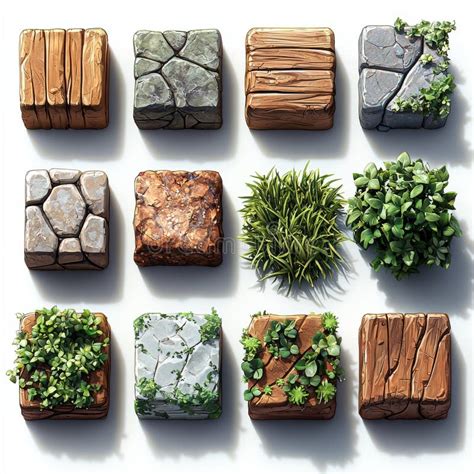 This Cartoon Game Interface Features Wood Buttons Menu Boards Menu Design Elements A Slider