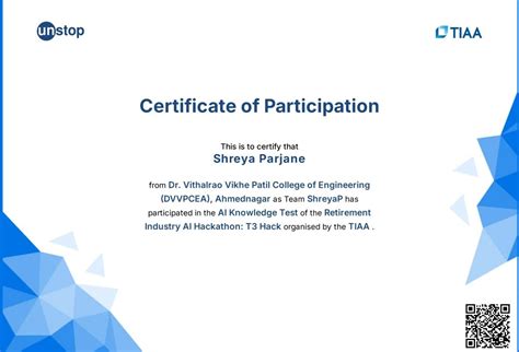 Shreya Parjane On Linkedin Tiaa Hackathon