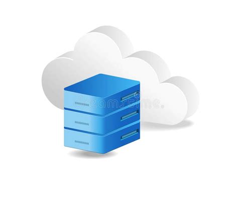 Flat Isometric 3d Illustration Of Cloud Server Concept Stock Illustration Illustration Of