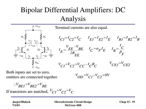 Ac Analysis Differential Amplifier Ppt