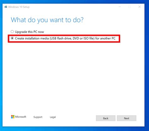Create Windows 10 Installation Media Usb