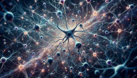 Premium Ai Image Cosmic Neuron Network Abstract Visualization