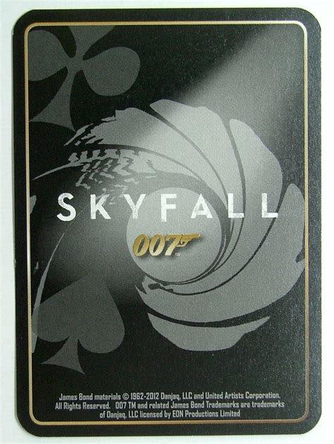 1 X Playing Card James Bond 007 Skyfall Q Ben Whishaw 7 Spades Ebay