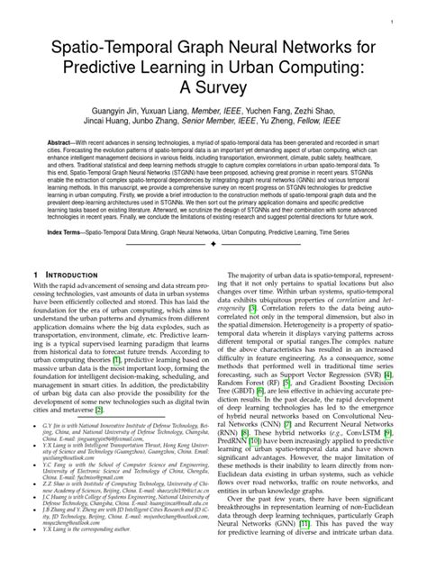 Spatio Temporal Graph Neural Networks For Predictive Learning In Urban Computing A Survey Pdf