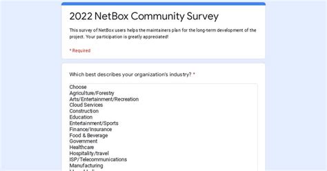 The 2022 Netbox Community Survey Is Now Open Please Take A Moment To