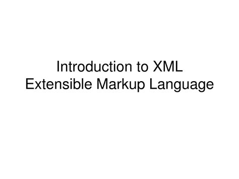 Solution Introduction To Extensible Markup Language Studypool