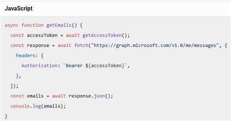 How To Call Microsoft Graph Apis From A Javascript Outlook Add In