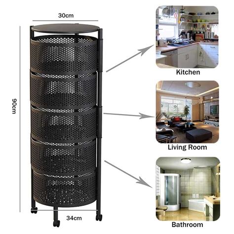 ხილ ბოსტნეულის 5 დონიანი ორგანაიზერი კალათა Uco ყიდვა ყველაზე იაფად ან განვადებით