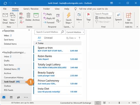 Deal With Junk Email CustomGuide