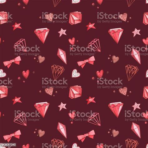 완벽 한 패턴입니다 핑크 수채화 발렌타인 요소의 설정합니다 스크랩북 디자인 요소입니다 타이 포 그래피 포스터 카드 레이블 배너 디자인 모음 0명에 대한 스톡 벡터 아트 및