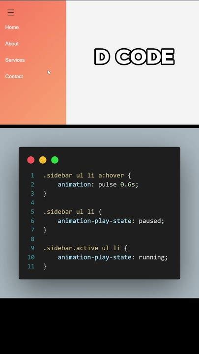 Lets See How To Make A Sliding Menu Bar With Html Css And Js Coding Css Trending Viral