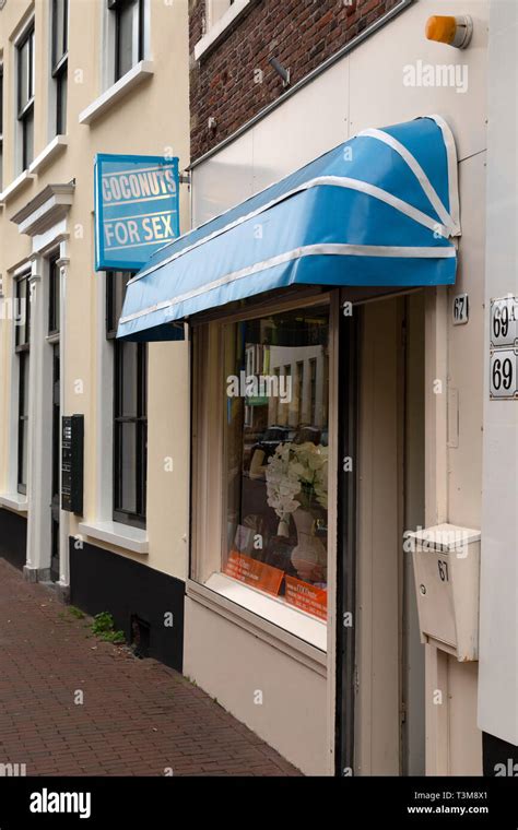 Window Of A Sex Shop In Haarlem The Netherlands The Store Is Named Sex For Coconuts Stock