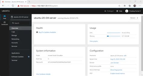 How To Install Cockpit Web Console On Ubuntu 20 04 Server