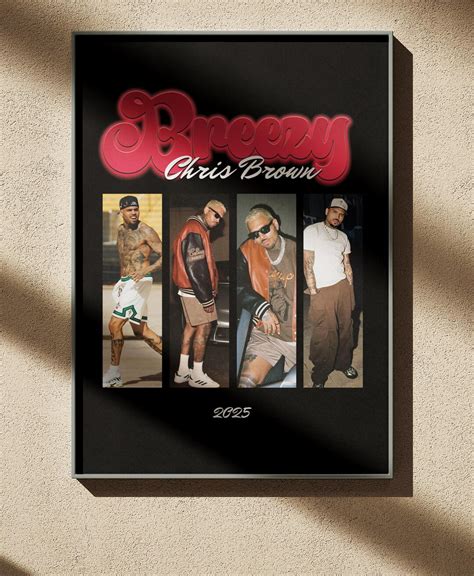Chris Brown Poster Print Randb Music Wall Artchris Brown Merch Breezy
