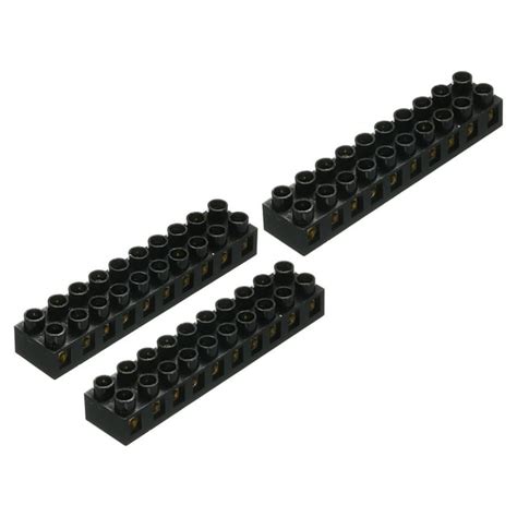 Uxcell Terminal Block 10 Positions 500v 60a Dual Row Screw Terminals Barrier Strip Wire